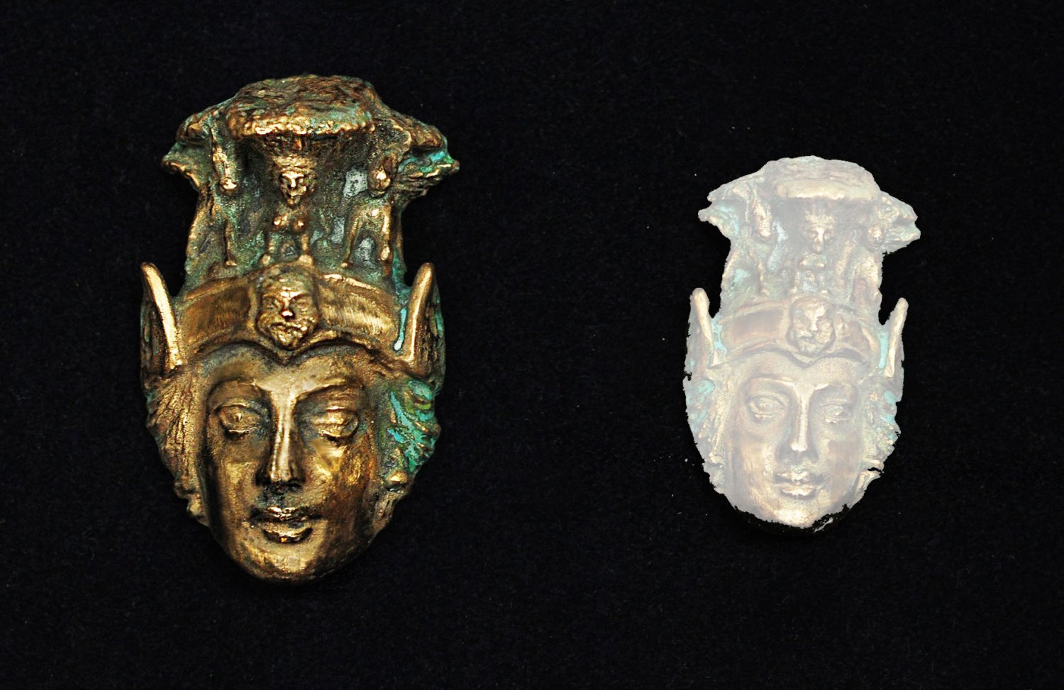 ATHENA Grecian Amulet, Pagan Talisman, Pendant LARGE