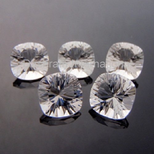 14mmNatural Crystal Quartz Concave Cut Cushion 50 Pieces Lot Top ...