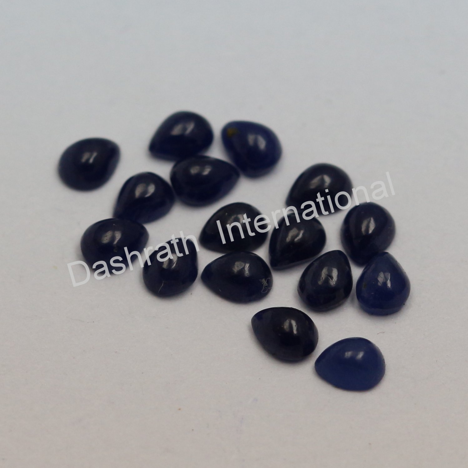 10x7mm Natural Blue Sapphire Cabochon Pear 10 Pieces Lot Top Quality ...