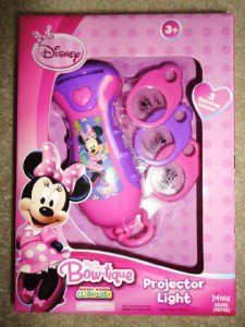 Disney Minnie Mouse Pink Bow-tique Projector Flashlight + 3 Disc Lenses NIP