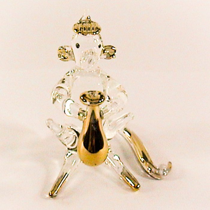 Hand Blown Glass Monkey Gilt Art Glass Animal Figurines Thai Gifts