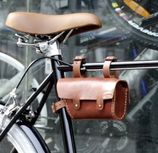 Vintage Fixie Fixed Gear Bike Leather Tube Bag