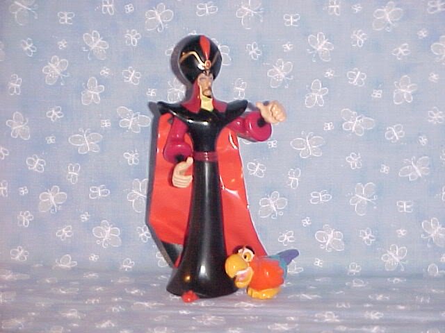 5" tall Disney Aladdin JAFAR & IAGO PVC Action Figures