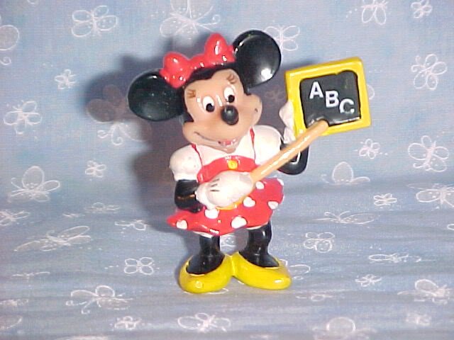 2" tall Applause Disney MINNIE MOUSE TEACHER PVC Figure