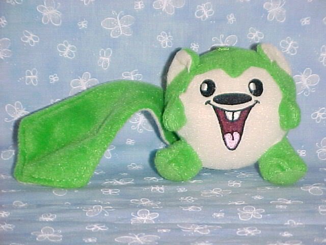 McDonald's Neopets GREEN MEERCA Squirrel Mini Plush
