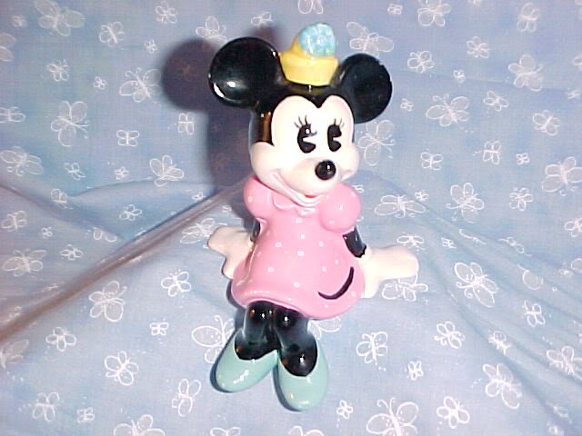 4" HTF Disney Ceramic MINNIE MOUSE SHELF SITTER Figure