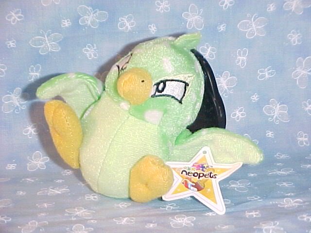 McDonald's Neopets GREEN SPECKLED PTERI Mini Plush MWT