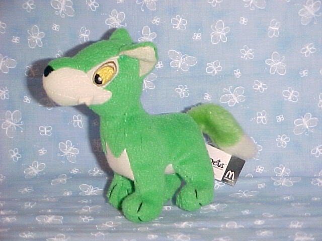 McDonald's Neopets GREEN LUPE Wolf Mini Plush