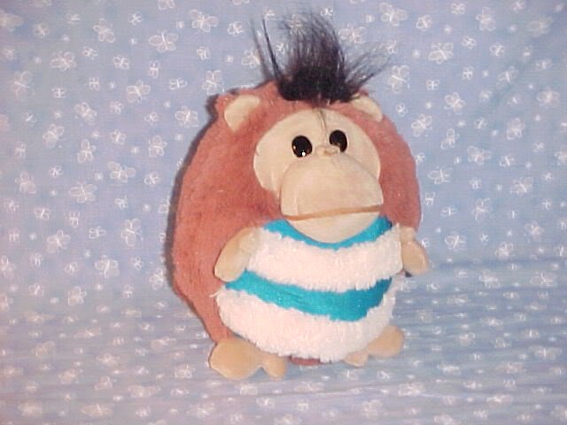 7" tall Mush A Belly CHATTER Monkey Plush Stuffed