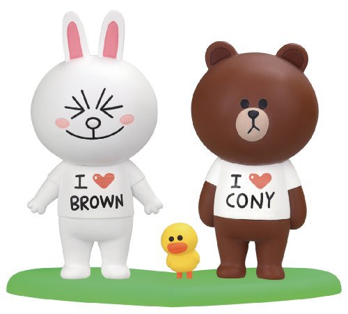 Figure: LINE CHARACTER Brown & Connie Love Love Set [Japan Import]
