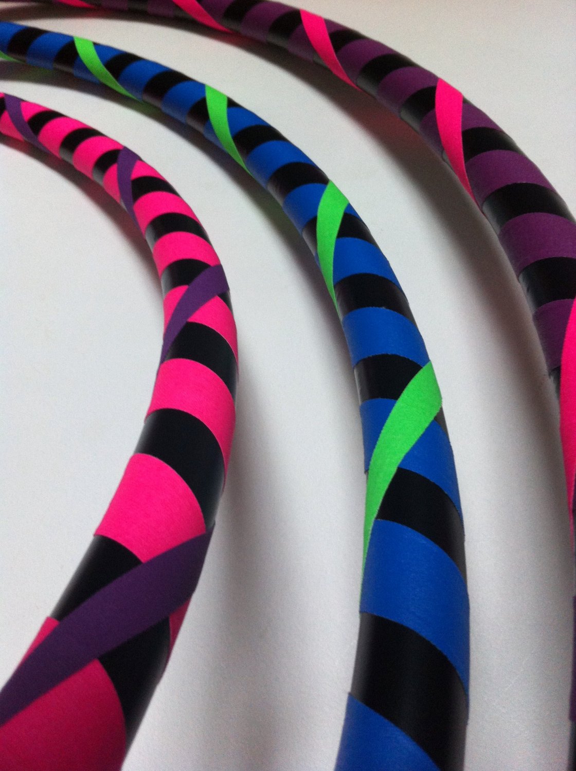 Purple,Black and UV Pink - weighted Dance and fitness hula hoop