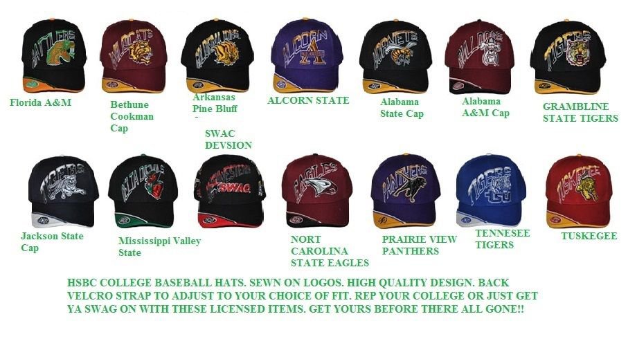 Grambling State Tigers Baseball Cap Hat HSBC Baseball Cap Hat ...