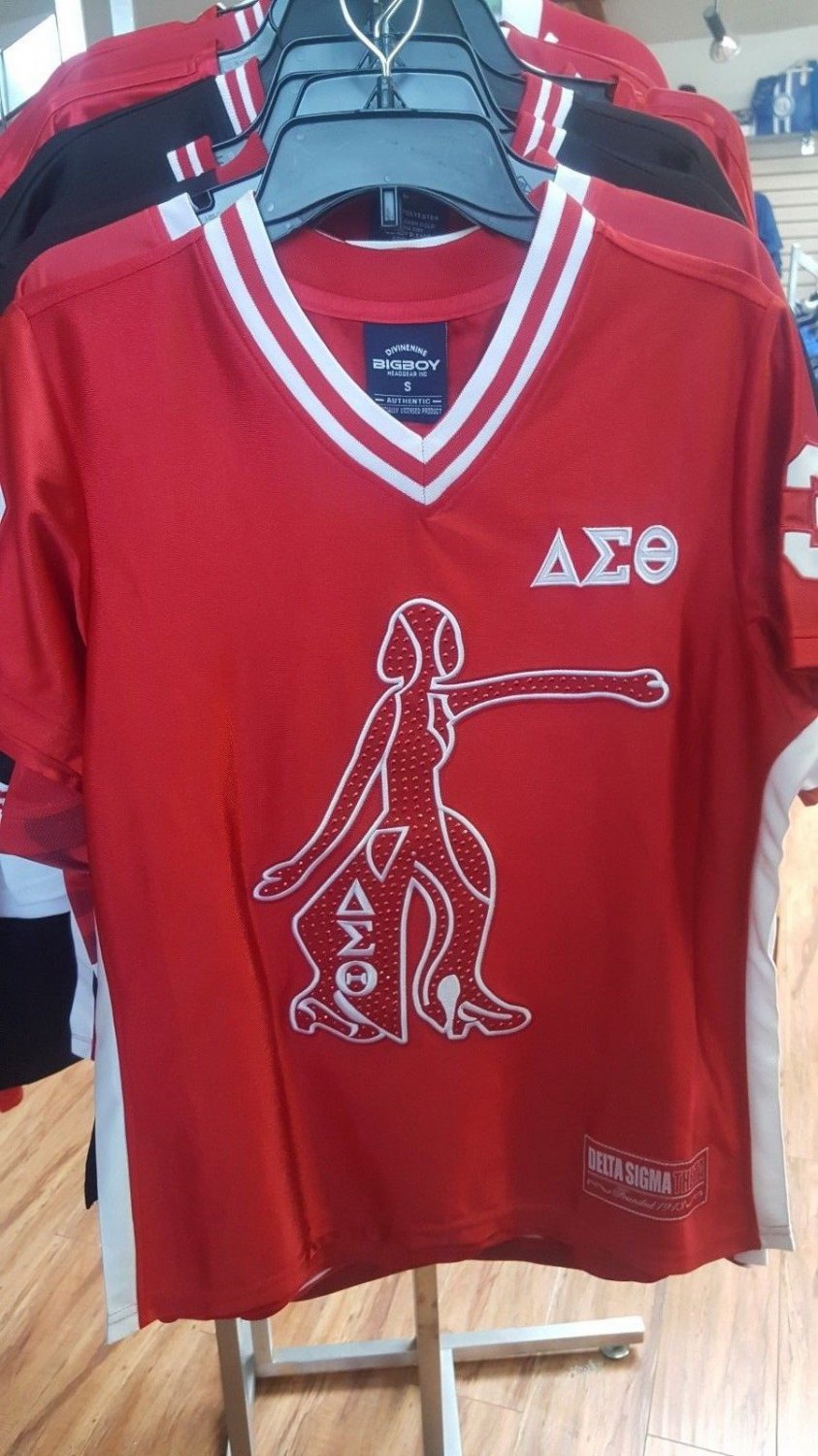 Delta Diva Delta Sigma Theta Football Jersey Sorority Red Fortitude ...