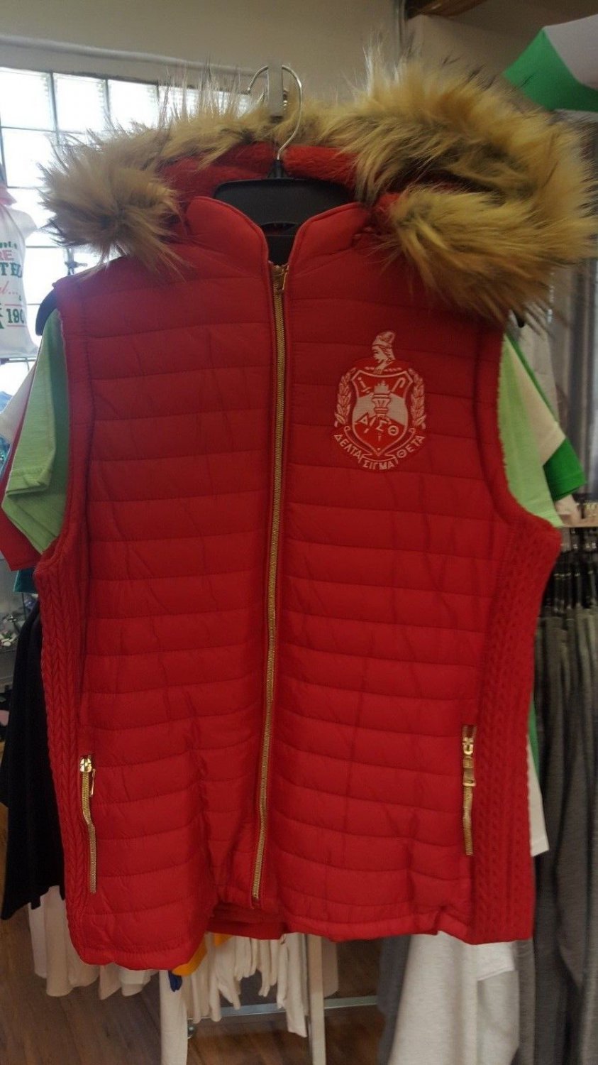 Delta Diva Delta Sigma Theta Vest Jacket Hoodie Sleeveless bubble vest ...