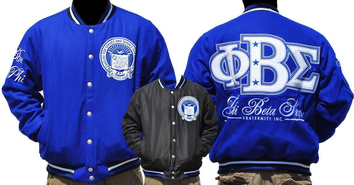 Phi Beta Sigma Fraternity Jacket Phi Beta Sigma Blue Wool Reversible Jacket