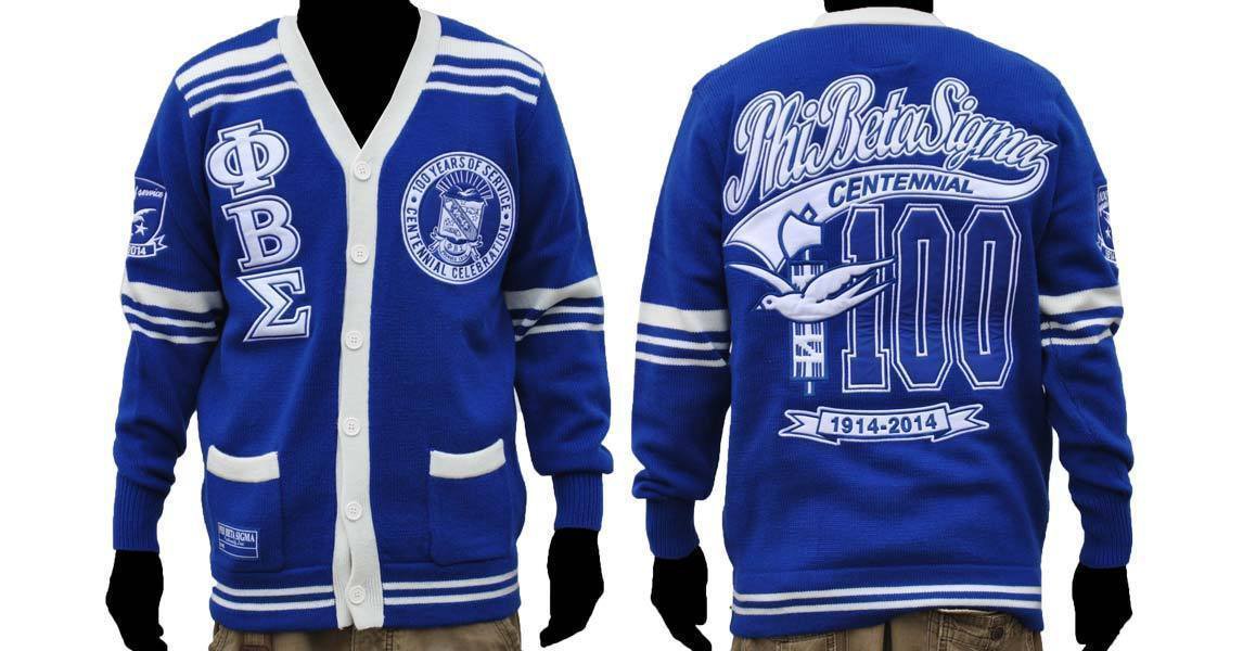 PHI BETA SIGMA FRATERNITY CARDIGAN SWEATER Heavy weight Centennial ...