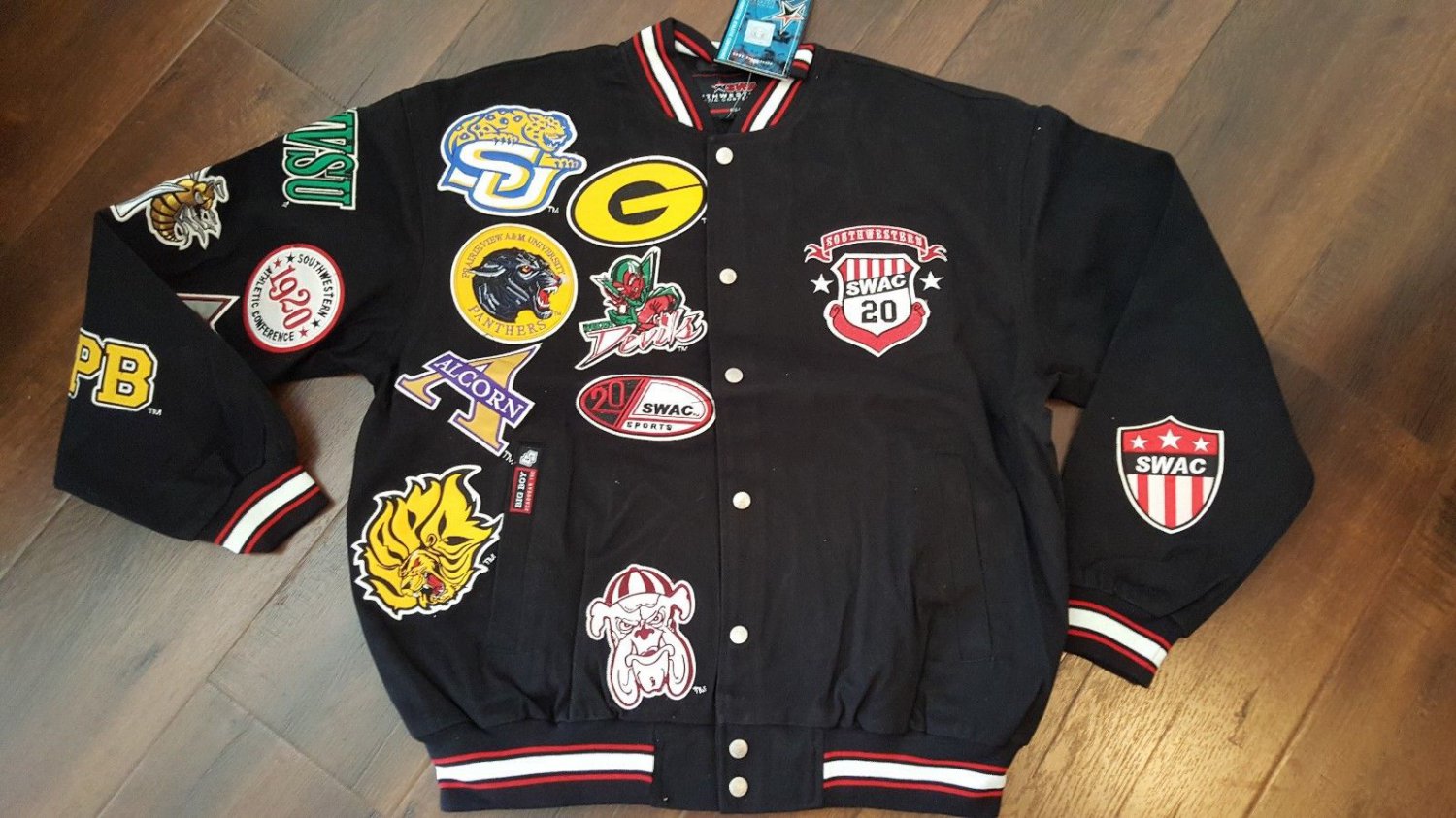 SOUTHWESTERN ATHLETIC CONFERENCE TWILL RACE JACKET SWAC GRAMBLING JSU ...