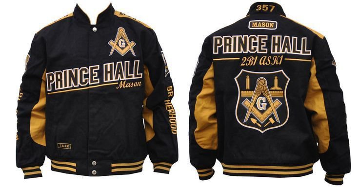Freemason Mason Masonic Black Gold Long sleeve jacket Prince Hall Mason ...