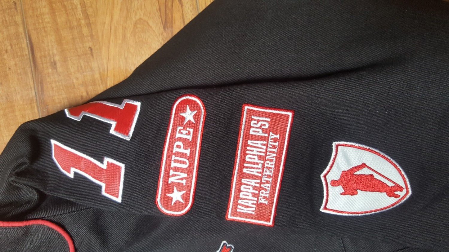 KAPPA ALPHA PSI FRATERNITY JACKET PHI NU PI KAPPA ALPHA PSI BLACK RACE ...