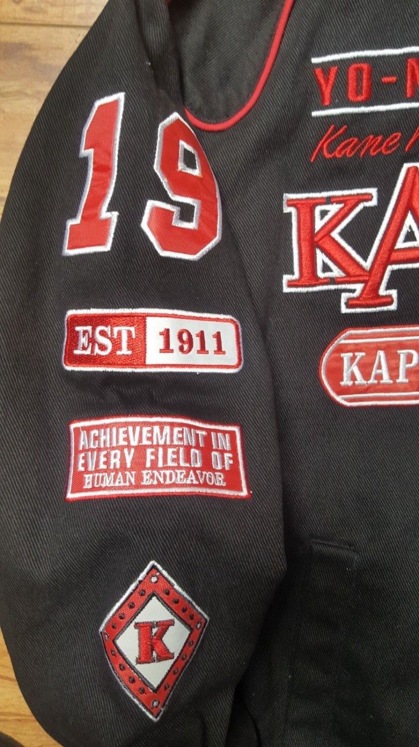 KAPPA ALPHA PSI FRATERNITY JACKET PHI NU PI KAPPA ALPHA PSI BLACK RACE ...