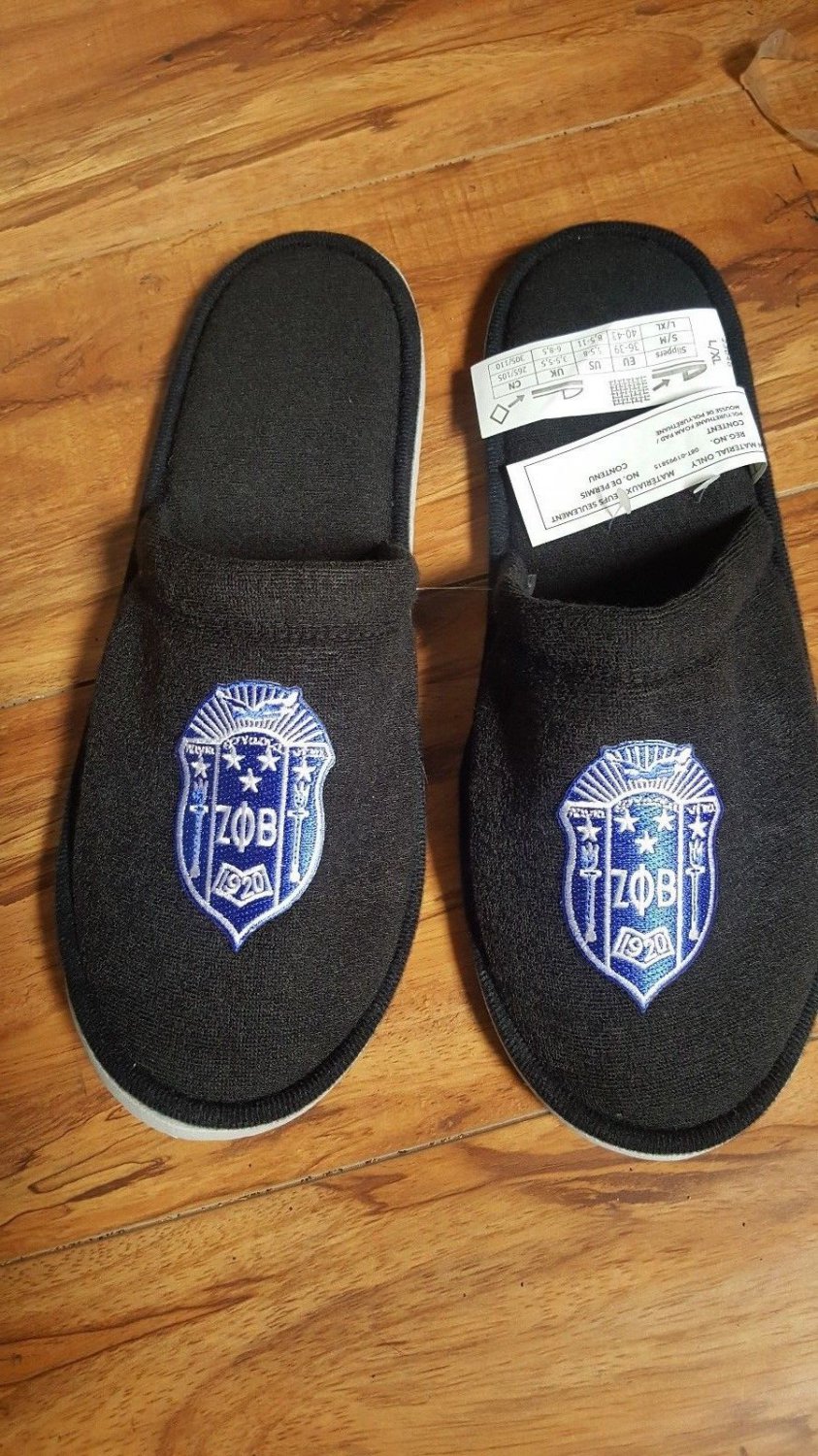Zeta Phi Beta Sorority House Indoor Slippers Home Shoes Anti-Slip Pair