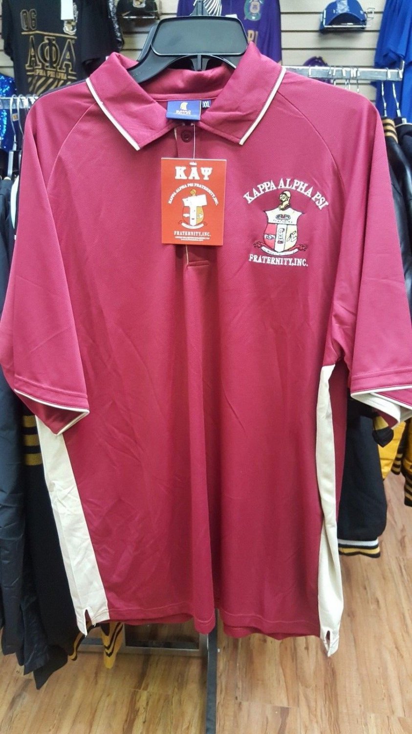 KAPPA ALPHA PSI FRATERNITY POLO SHIRT NUPE PHI NU PI SHORT SLEEVE RED ...