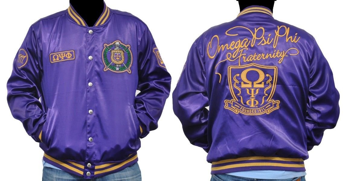 OMEGA PSI PHI FRATERNITY PURPLE SATIN JACKET Q-DOG OMEGA FRATERNITY ...