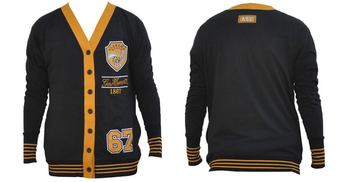 Alabama State University cardigan sweater hornets Lightweight cardigan HBCU