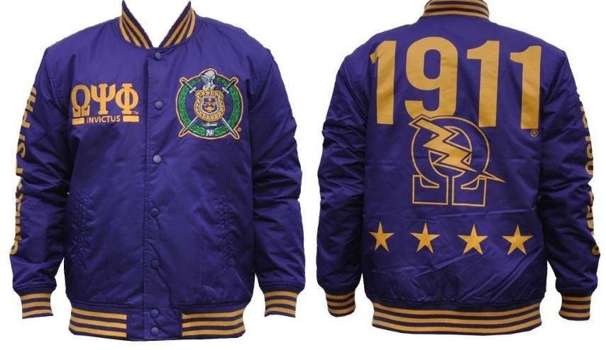 Omega Psi Phi Fraternity Jacket Purple Q PSI PHI Letterman Varsity ...