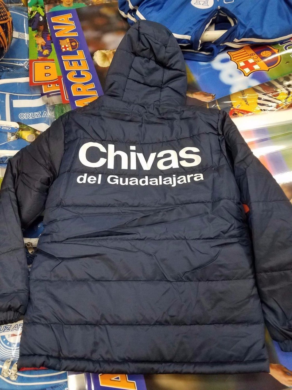 Chivas de Guadalajara Bubble Hoodie Jacket Long Sleeve Puffer Jacket Soccer