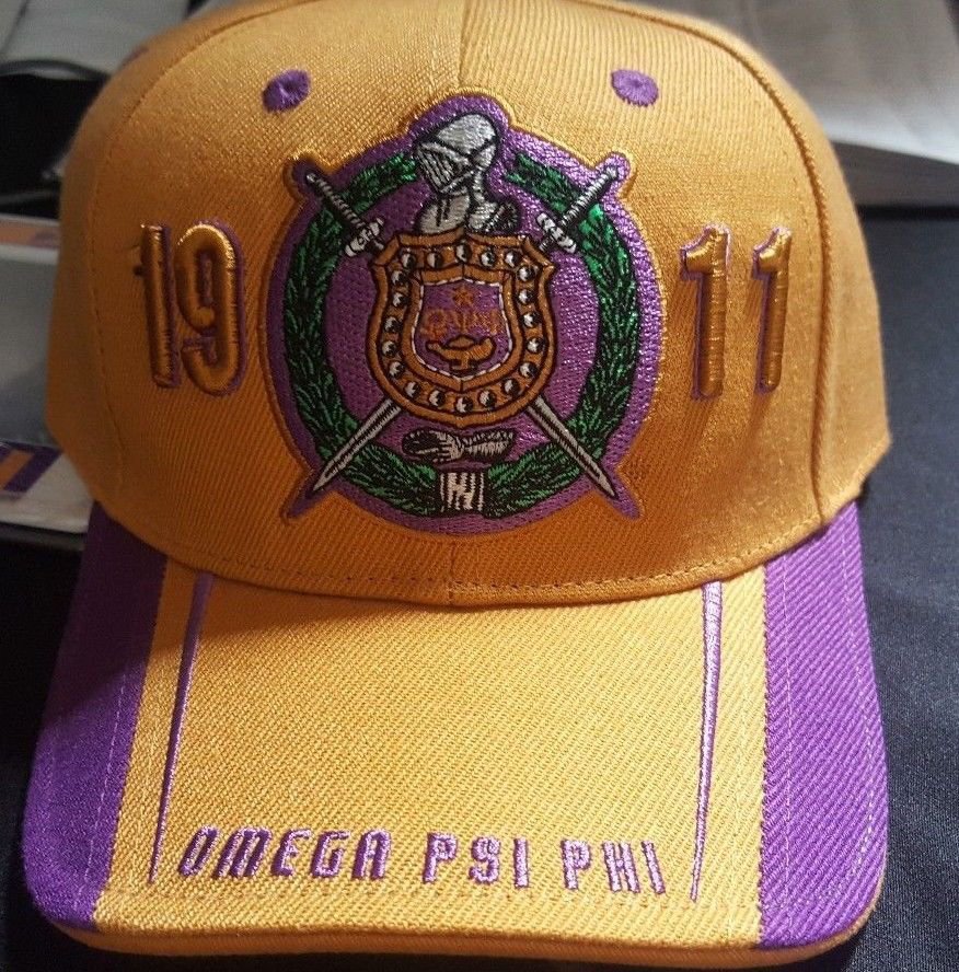 OMEGA PSI PHI FRATERNITY BASEBALL HAT CAP Q-DOG OMEGA GOLD BASEBALL HAT ...