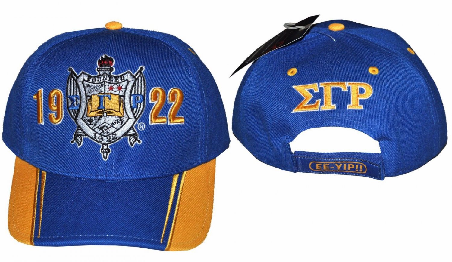 SIGMA GAMMA RHO SORORITY BASEBALL HAT CAP BLUE GOLD SIGMA GAMMA RHO HAT #2