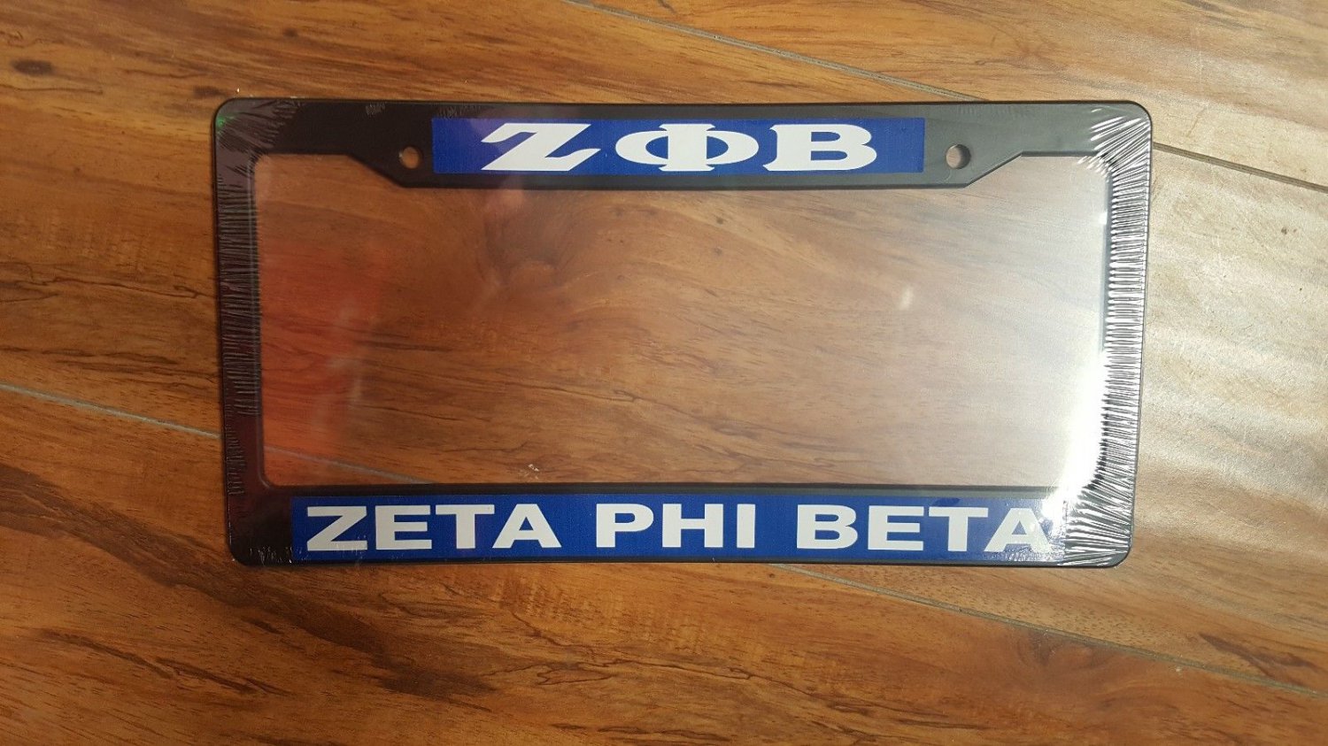 ZETA PHI BETA Sorority Plastic License Plate Frame Black Divine 9 Frame