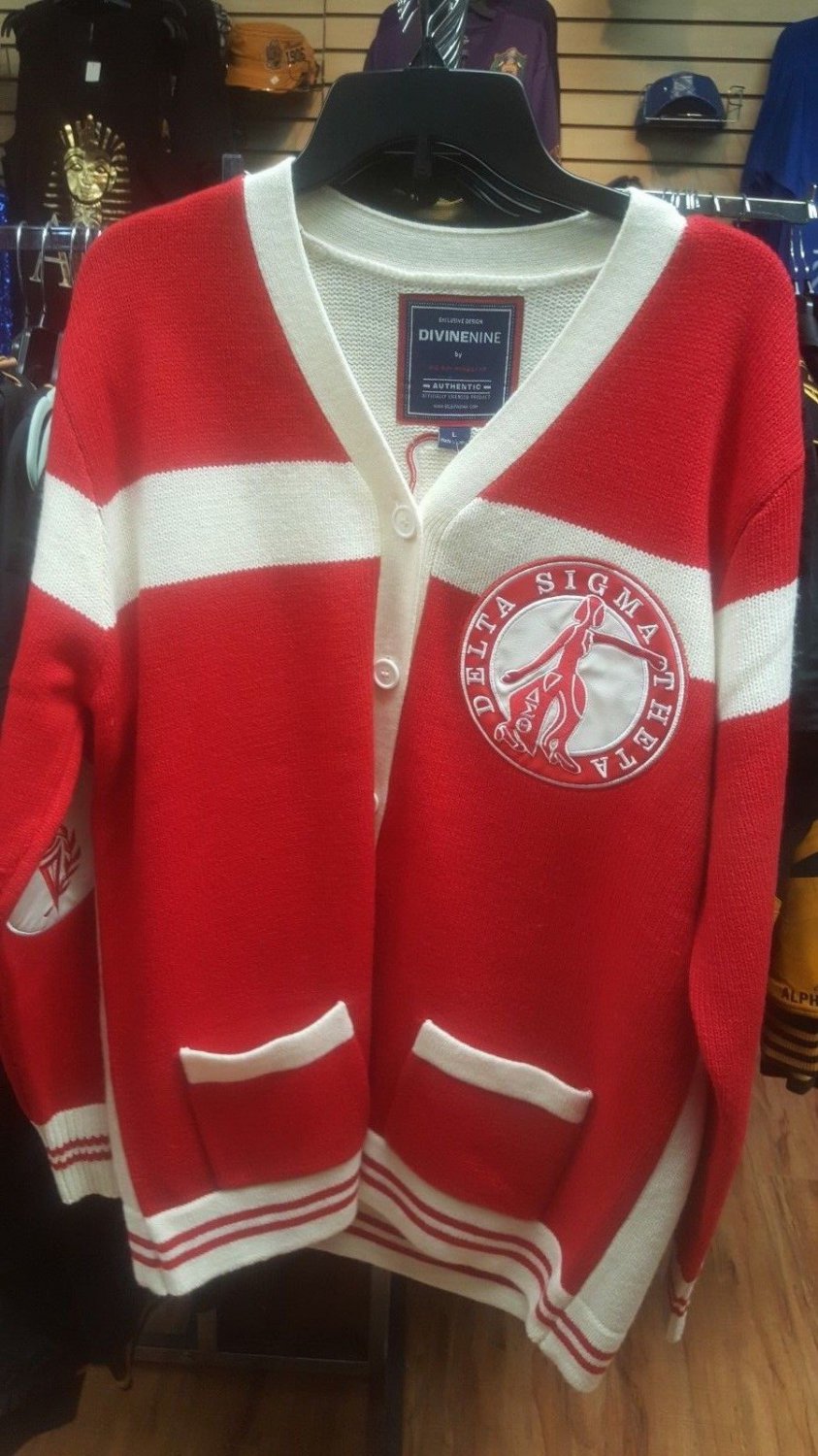 Delta Sigma Theta Sorority Cardigan Sweater 100 YEAR CENTENNIAL WOOL ...