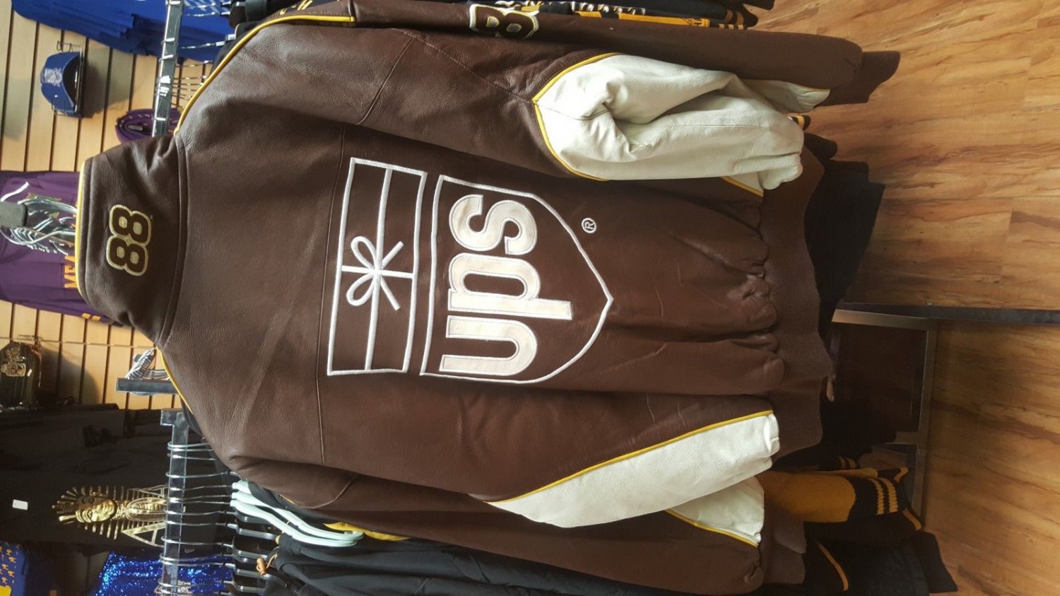 UPS Nascar Robert Yates Chase Jeff Hamilton Leather Race Jacket Winston ...