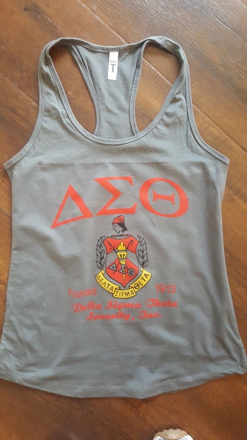 DELTA SIGMA THETA SORORITY TANK TOP GRAY DELTA DIVA TANK TOP FORTITUDE ...