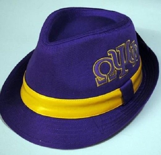 Omega Psi Phi Fraternity Fedora Hat QUE DOG Purple Fedora Hat