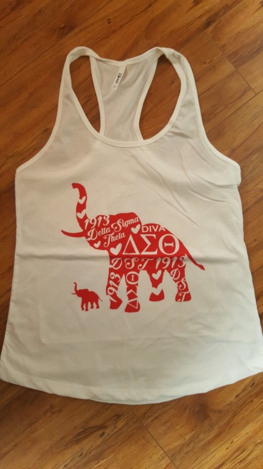 DELTA SIGMA THETA SORORITY TANK TOP T-SHIRT 1913 HOWARD FORTITUDE TANK TOP