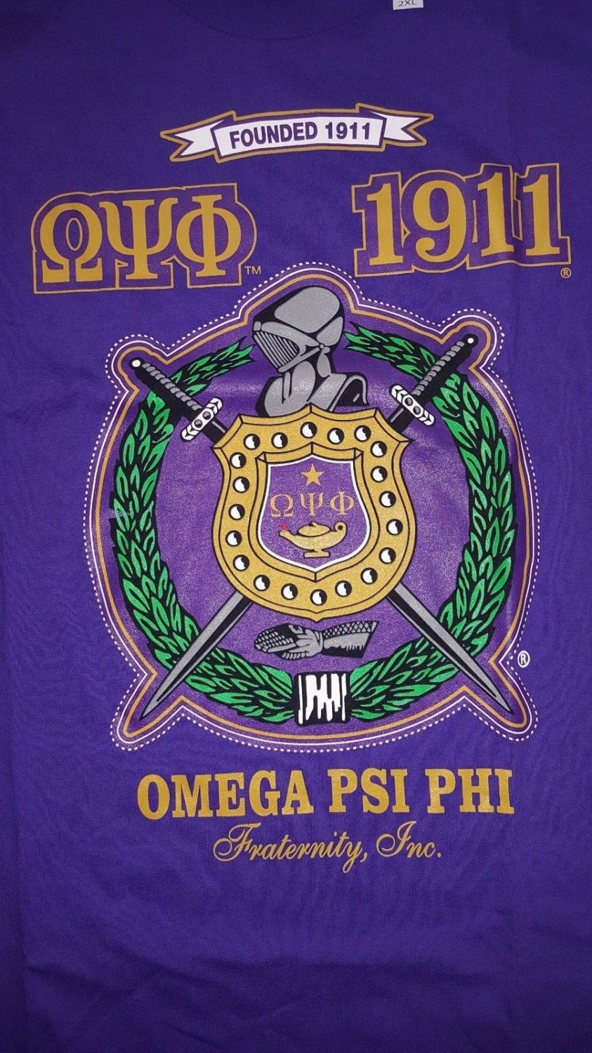 OMEGA PSI PHI FRATERNITY SHORT SLEEVE T-SHIRT OMEGA PSI PHI CREST TEE