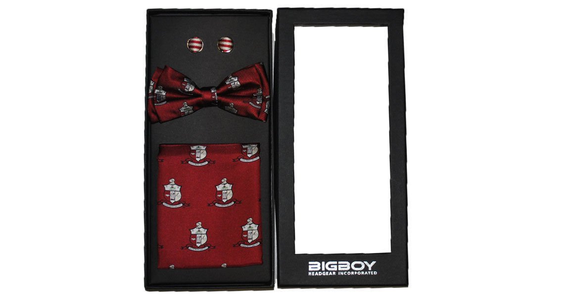 Kappa Alpha Psi Fraternity Pre Tied Bow tie Set cufflink set pocket square
