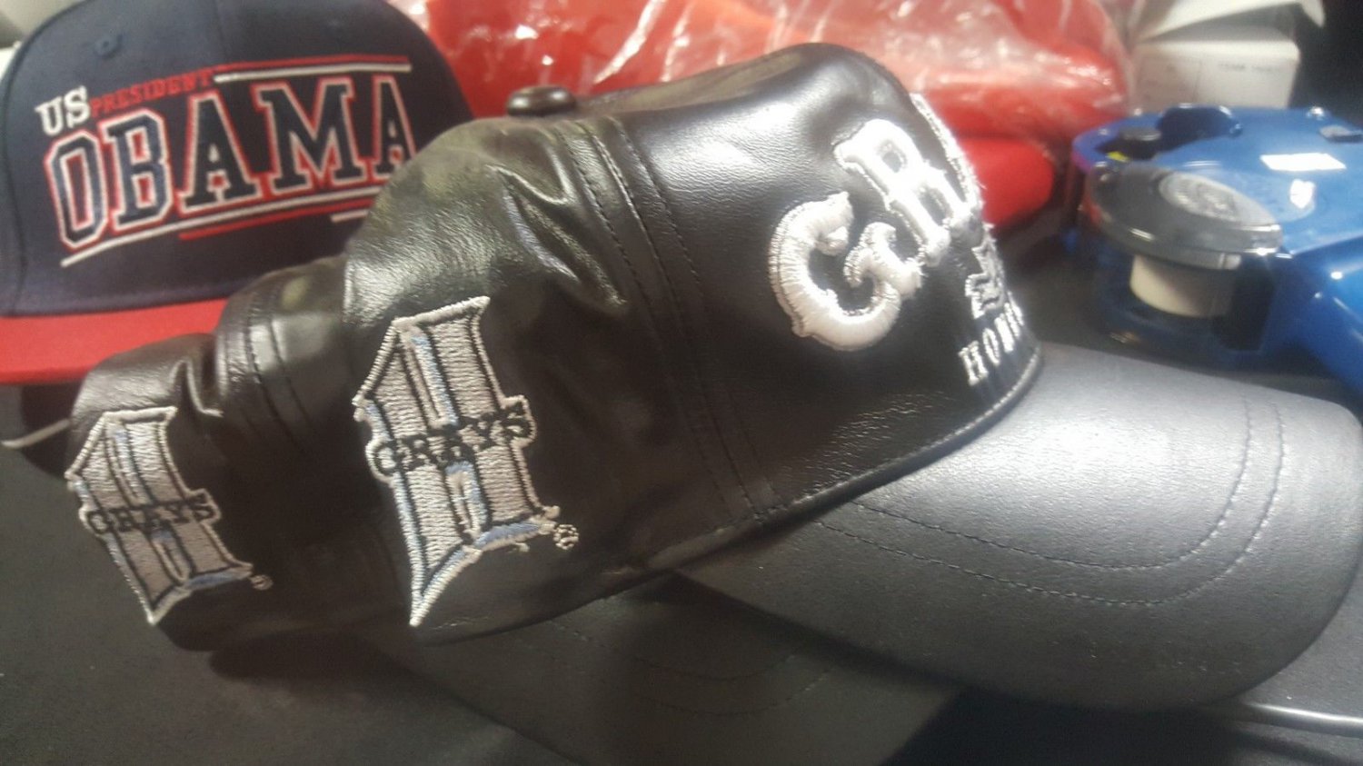 Homestead Grays Negro Leagues Leather Baseball Hat NLBM baseball Hat Cap DF