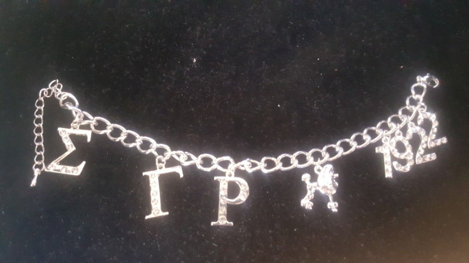Sigma Gamma Rho Sorority Metal Bracelet Poodles 1922 Stone Pin S-G-RHO