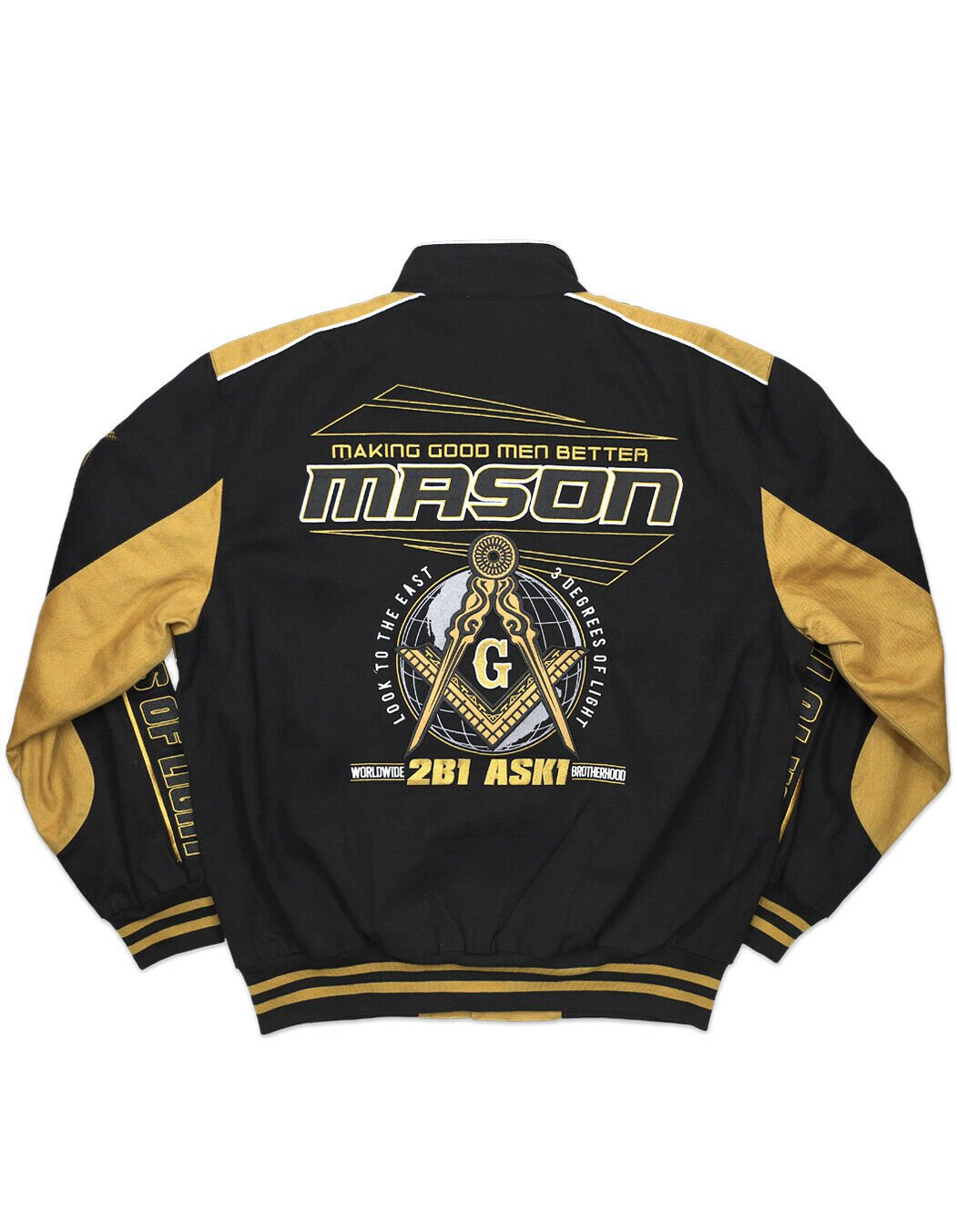 Freemason fraternity Race Jacket Freemason Masonic Twill Race Jacket