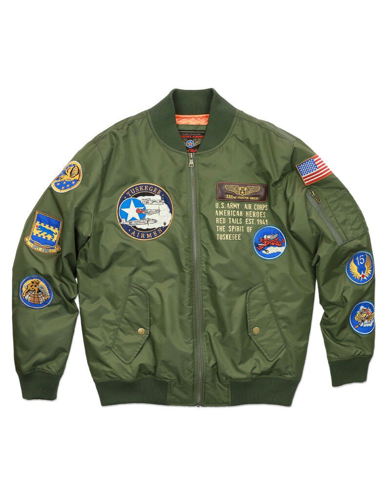 TUSKEGEE AIRMAN RED TAILS Bomber Jacket USA AIR FORCE Flight Jacket