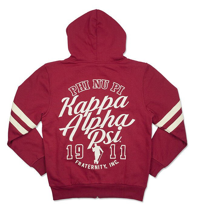KAPPA ALPHA PSI FRATERNITY ZIP UP HOODIE JACKET HOODY PHI NU PI NUPE JACKET