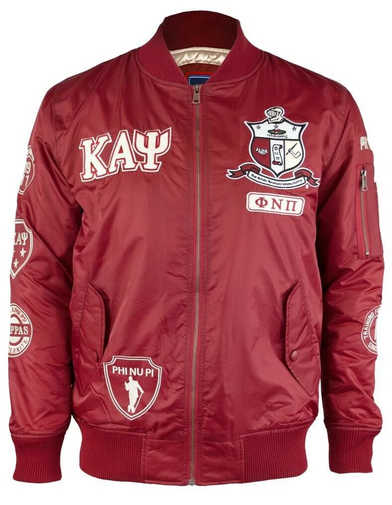 Kappa Alpha Psi Fraternity Bomber jacket Phi Nu Pi All weather Jacket