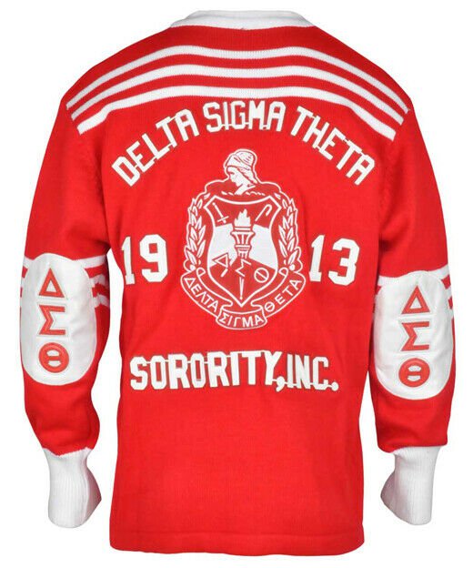 Delta Sigma Theta Sorority Cardigan Sweater Red Delta Diva Heavyweight ...