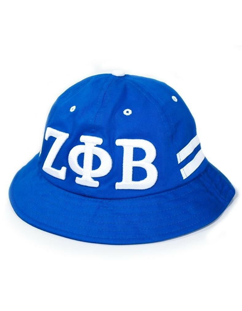 ZETA PHI BETA SORORITY BLUE WHITE Bucket Hat Z-PHI Camouflage Bucket ...