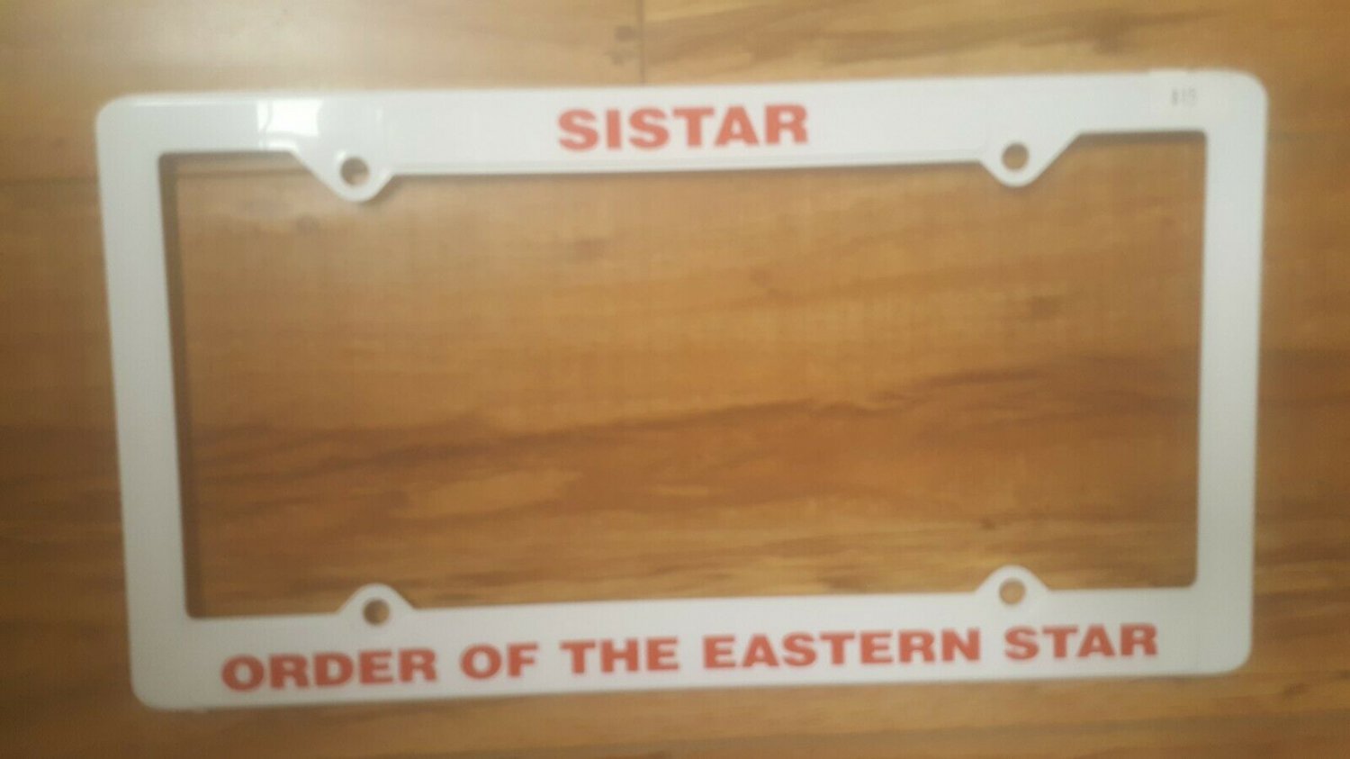 Order of the Eastern Star Masonic Plastic License Plate Frame