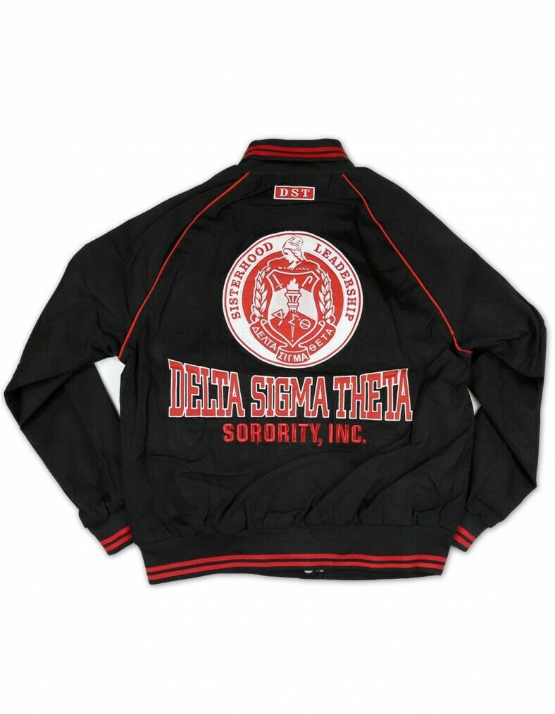 DELTA SIGMA THETA SORORITY LETTERMAN JACKET Delta Diva Twill Sorority ...